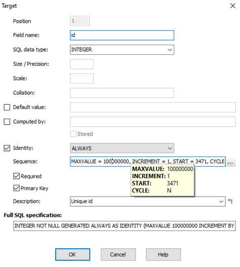 Using Identityauto Increment Columns Exportizer Documentation