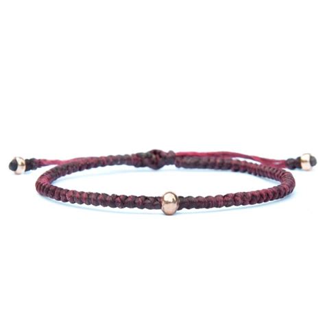 Harmony Women S Rose Gold Vermeil Rope Bracelet Red Harbour Uk Bracelets Wolf Badger