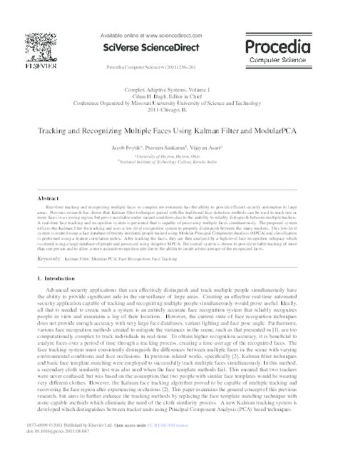 Pdf Tracking And Recognizing Multiple Faces Using Kalman Filter And