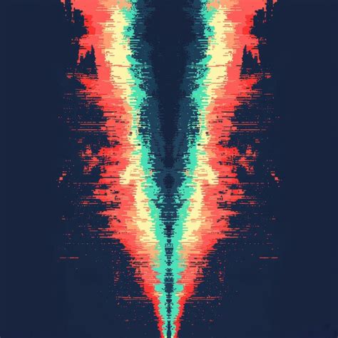 Abstract Symmetrical Design With Red Yellow Green And Blue Colors