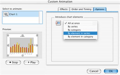 Using Microsoft PowerPoint Macintosh X To Animate An Excel Chart