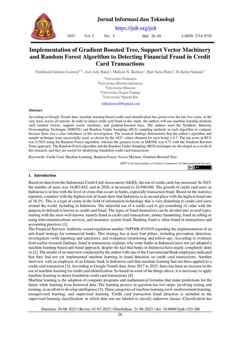 Pdf Implementation Of Gradient Boosted Tree Support Vector Machinery
