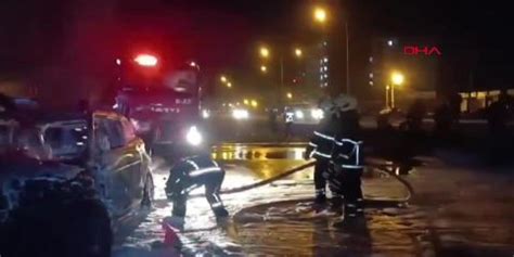 Gece Felaketi Seyir Halinde Motoru Tutuşan Cip Alev Alev Yandı