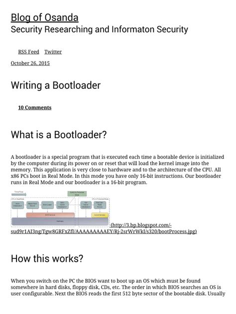 writing a bootloader blog of osanda pdf booting bios