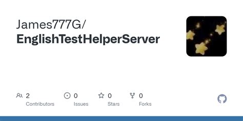 GitHub James G EnglishTestHelperServer
