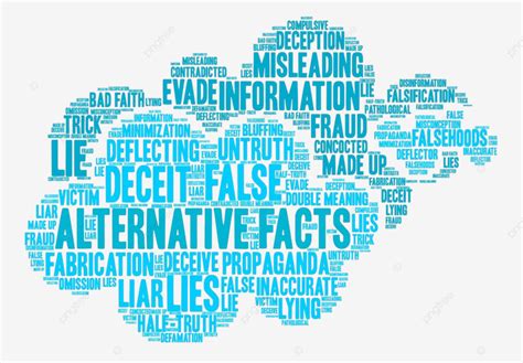 Alternative Facts Word Cloud Falsehoods Defamation Fraud Vector Falsehoods Defamation Fraud