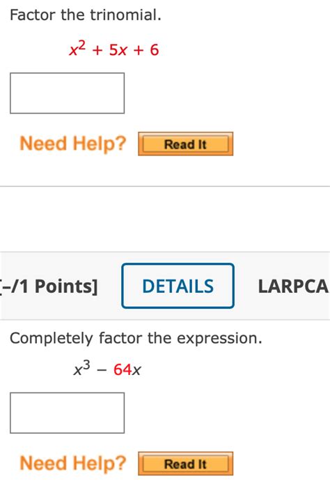 solved factor the trinomial x2 5x 6 need help read it