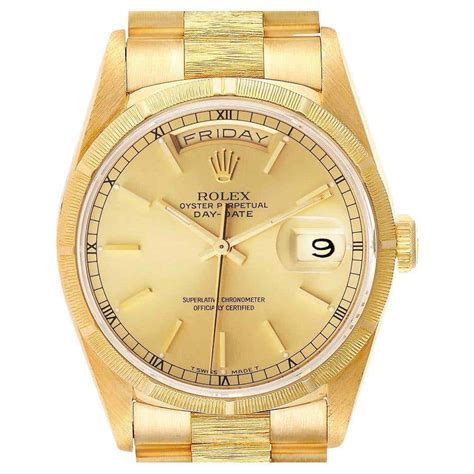 Rolex Yellow Gold Day Date President Wristwatch For Sale At 1stdibs