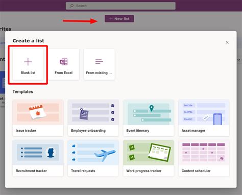 Listas de Microsoft cómo crear una nueva lista desde cero