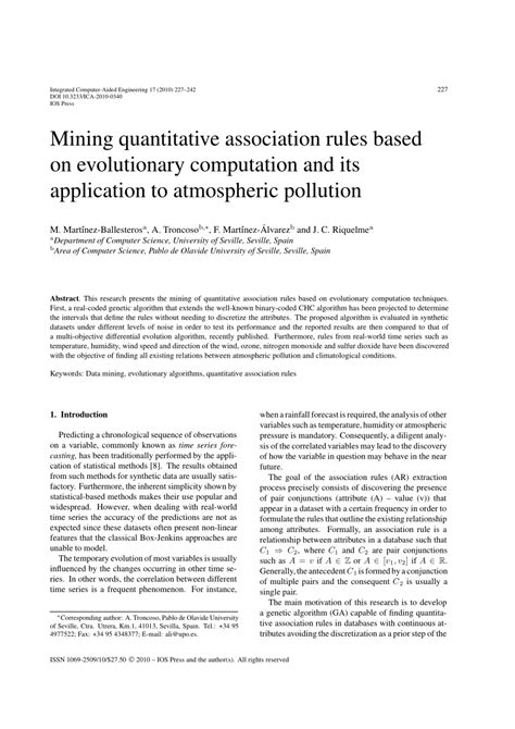pdf mining quantitative association rules based on evolutionary