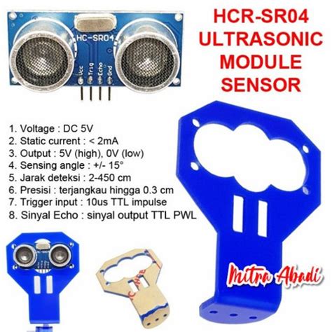Jual Hc Sr04 Ultrasonic Ranging Sensor Module Modul Sensor Ultrasonik Bracket Jakarta