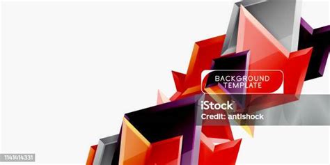 밝은 다채로운 삼각형 폴 리 3d 구성 추상적인 기하학적 배경 최소한의 디자인 다각형 미래의 포스터 구도에 대한 스톡 벡터 아트 및 기타 이미지 Istock