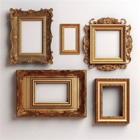 Premium Ai Image Multiple Picture Frames On A White Background
