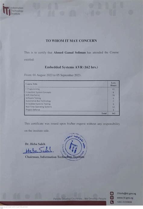 Ahmed Gamal On Linkedin Embeddedsystems Ititraining Careerdevelopment