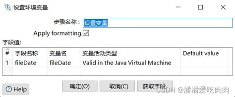 Kettle（ 第五章 建立设置变量）kettle设置日期变量 Csdn博客