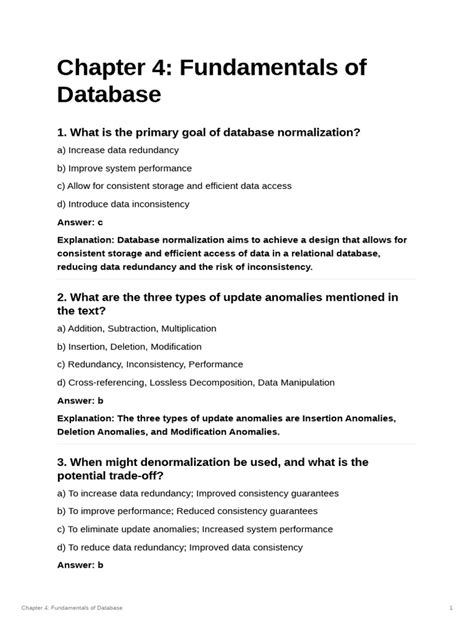 chapter 4 mcq pdf relational database databases