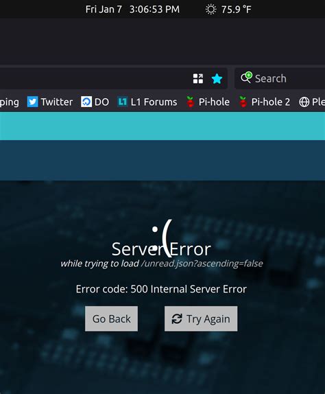 keep getting error 500 randomly bug report level1techs forums