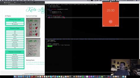 tdd game of life in clojure with emacs youtube