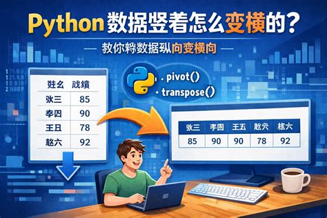 Python数据竖着怎么变横的 Python数据竖着怎么变横的