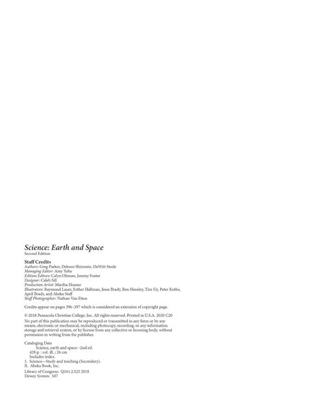 Science Earth And Space Abeka 8th Grade 8 Science Student Text Book