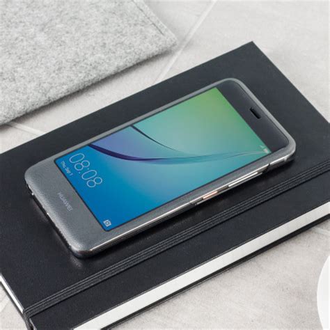 Official Huawei Nova Leather Style Flip Case Grey