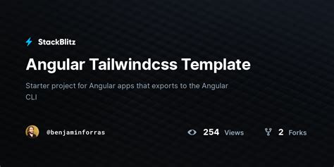 Angular Tailwindcss Template Stackblitz