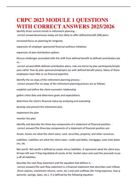 Crpc 2023 Module 1 Questions With Correct Answers 2025 Crpc Module 5 Stuvia Us