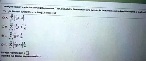 use sigma notation to write the following riemann sum then evaluate
