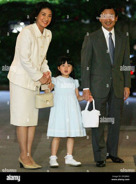 Japan's Crown Prince Naruhito, right, Crown Princess Masako, left, and ...