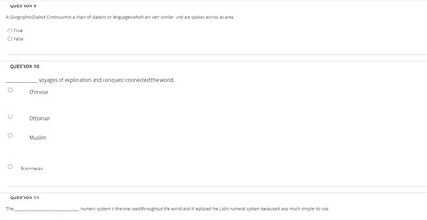 Solved Question 9 A Geographic Dialect Continuum Is A Chain