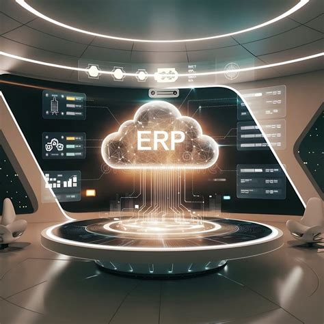 Harnessing The Power Of Cloud Based Erp Solutions For Modern Businesses Stock Illustration