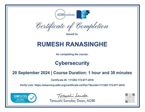 Learned Cybersecurity Skills With Adbi Course Rumesh Ranasinghe Posted On The Topic Linkedin