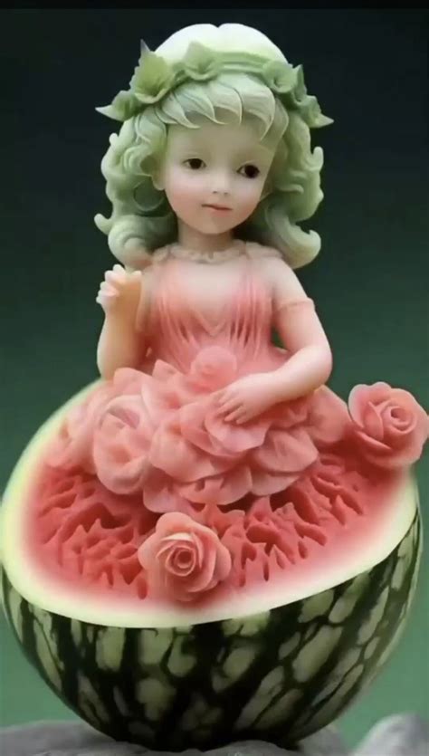 Pin Von 蓉蓉 谢 Auf 蔬菜 🥬 ~ 水果 🍈雕 Lebensmittelkunst Obst Skulpturen Obst Schnitzerei