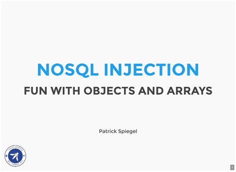 Pdf Nosql Injection Owasp · Scope Databases Database Type Ranking Document Store 5 Key