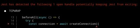 jestjs typeorm createconnection hangs in jest stack overflow