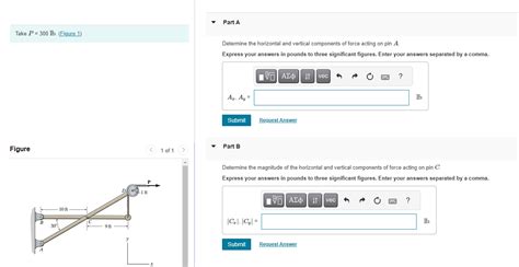 Solved Determine The Horizontal And Vertical Components Of