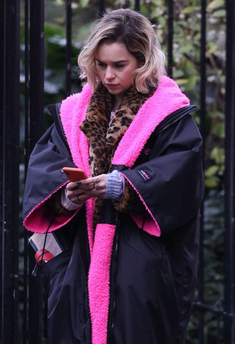 Emilia Clarke On The Set Of Last Christmas In London Hawtcelebs