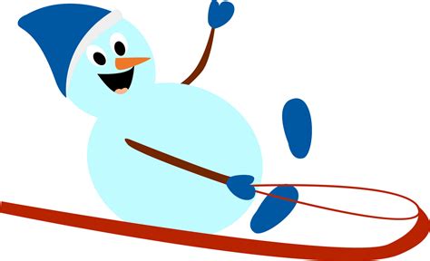 Snowman On Sled Illustration Vector On White Background Vector Art At Vecteezy