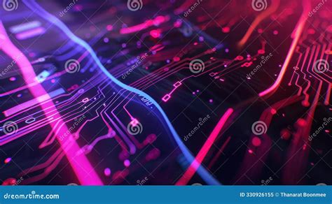 Locks On Circuit Pattern Concept Of Data Security And Cybersecurity Ai Generated Stock