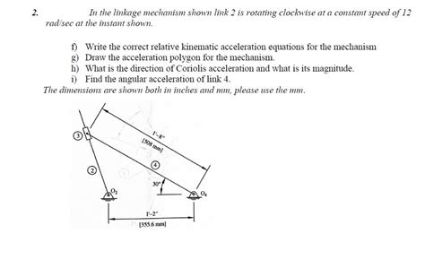 F Write The Correct Relative Kinematic Acceleration Chegg
