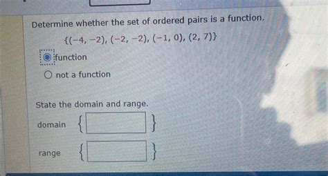 Solved Determine Whether The Set Of Ordered Pairs Is A Chegg Com