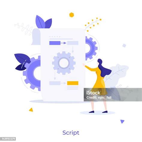 woman pointing at scheme or blueprint with gear wheels concept of
