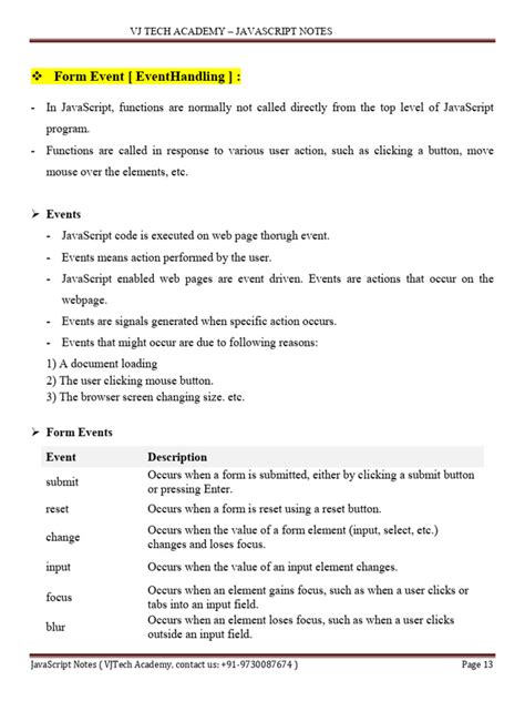Javascript Language By Vjtech Academy Removed Pdf Menu Computing
