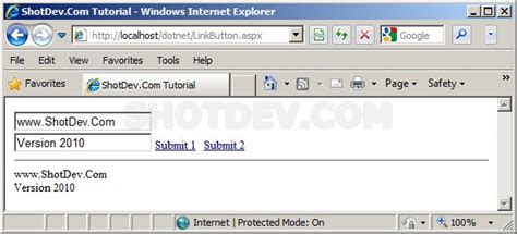 ASP NET Vb Net LinkButton Asp LinkButton ShotDev