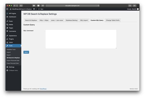 Wordpress Database Search And Replace Plugin By Weptile Codecanyon