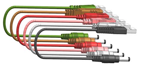 Usb数据线各种造型合集 Step 模型图纸下载 懒石网