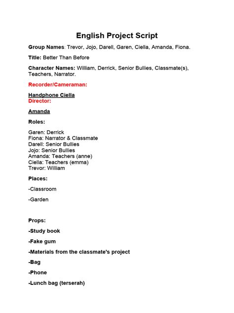 English Plot Script Pdf