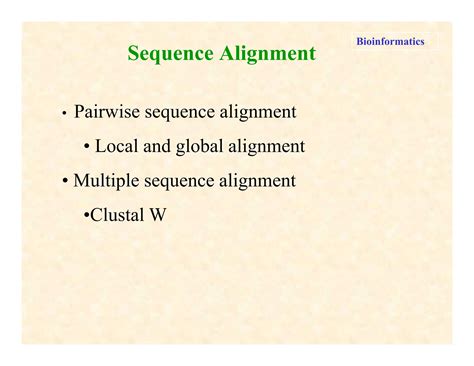 Sequence Analysis Pairwise Alignmentpdf