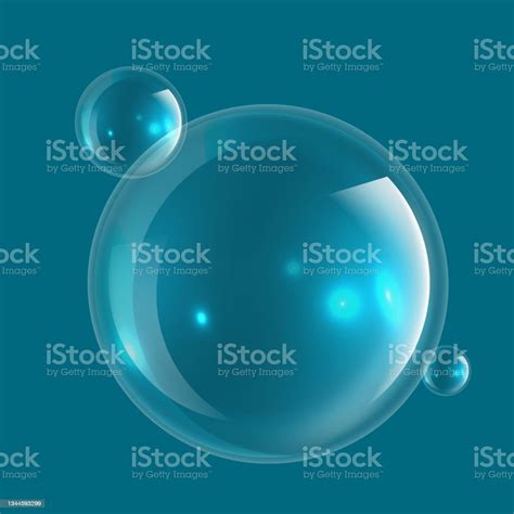 비눗방울 신선한 매크로 사실투명 투명 거품 거품 순수한 물 또는 투명 세탁 액체 반짝이는 배경 3d 둥근 물체를 씻어 줍니다 벡터 격리 된 그림 빨래에 대한 스톡 벡터 아트