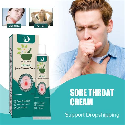 Sore Throat Relief Cream Treat Chronic Pharyngitis Throat Dry Itchy Swelling Cough Soothing
